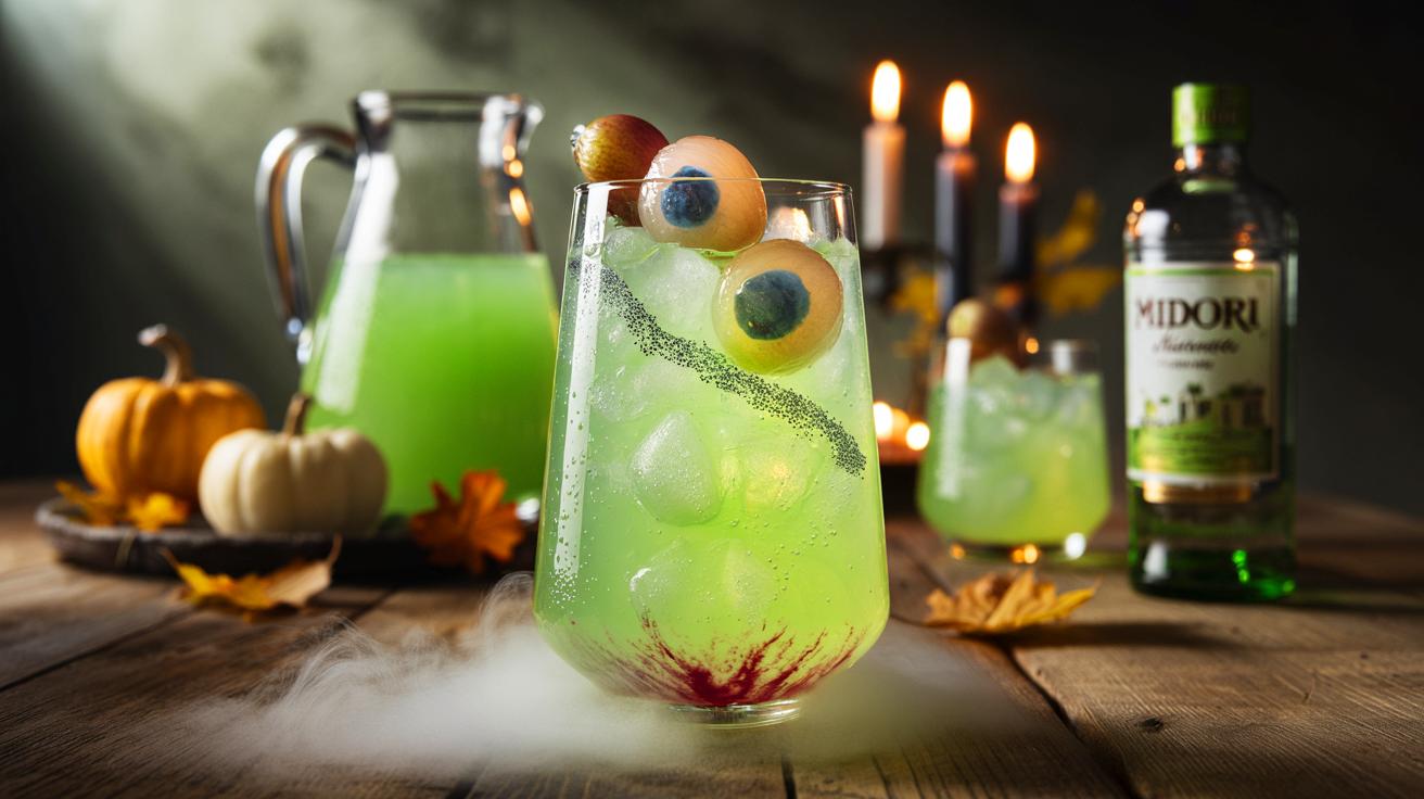 Voici la limonade sorcière verte à la liqueur de melon Midori, le cocktail qui intrigue à la ...
